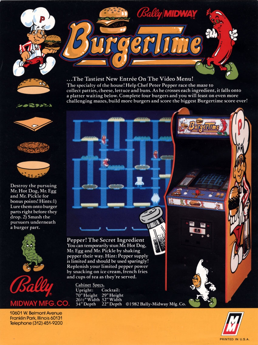Burger Time Arcade - Retro Review and Video from RetroGamesNow