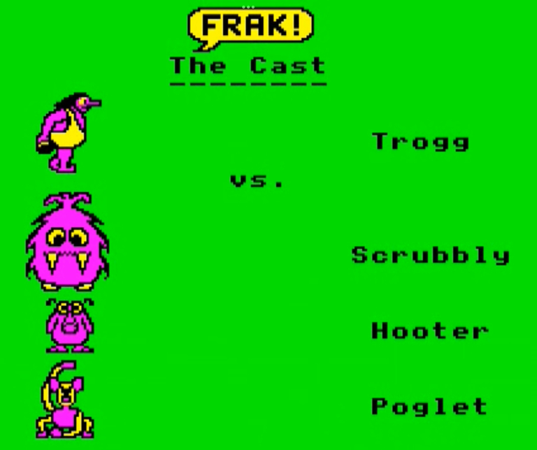 Frak! for the BBC Micro - Retro Games Now!