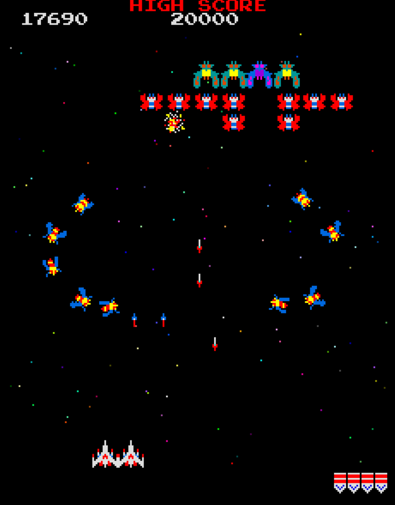 Galaga Arcade Game by Namco - Reviewed at RetroGamesNow!