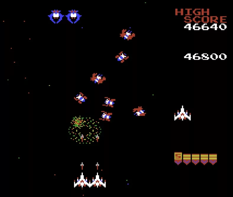 Galaga Arcade Game by Namco - Reviewed at RetroGamesNow!