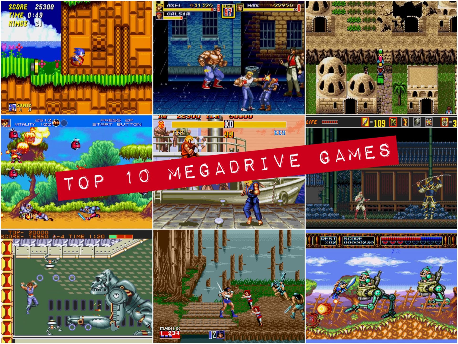 The Best Megadrive Games Ever - Top 10 Sega Genesis Classics