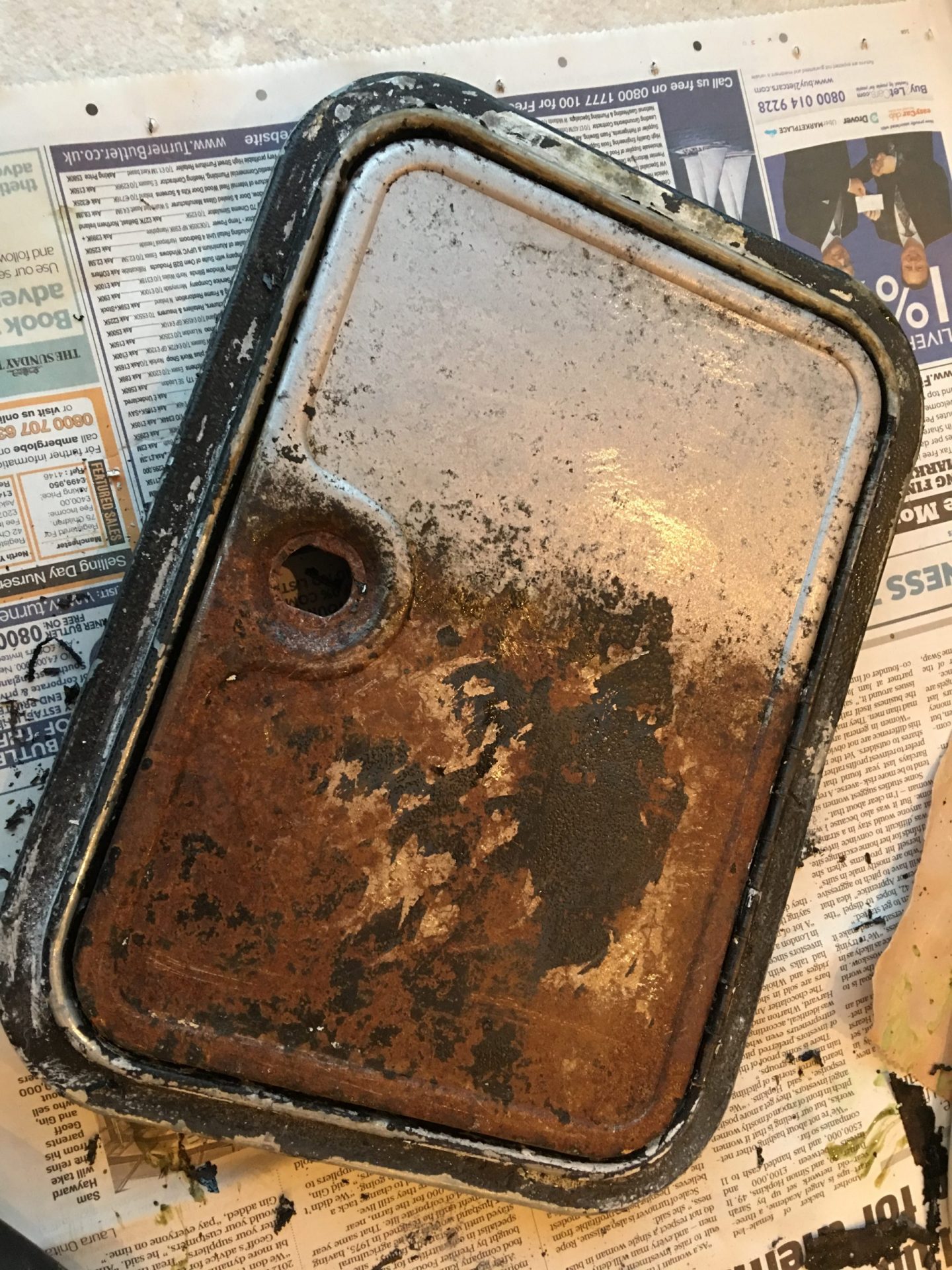 Using paint stripper on a rusty arcade coin door - retrogames!now